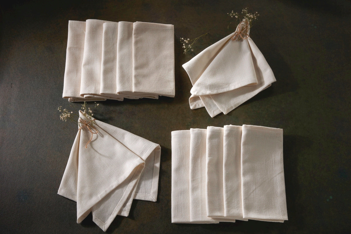 Buffet Napkins - 100% Cotton - Ivory